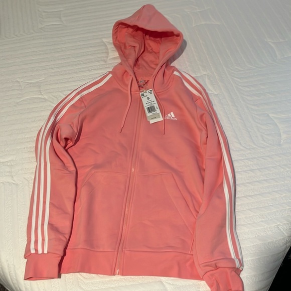 adidas | Jackets & Coats | Brand New Pink Adidas Zipup Jacket | Poshmark
